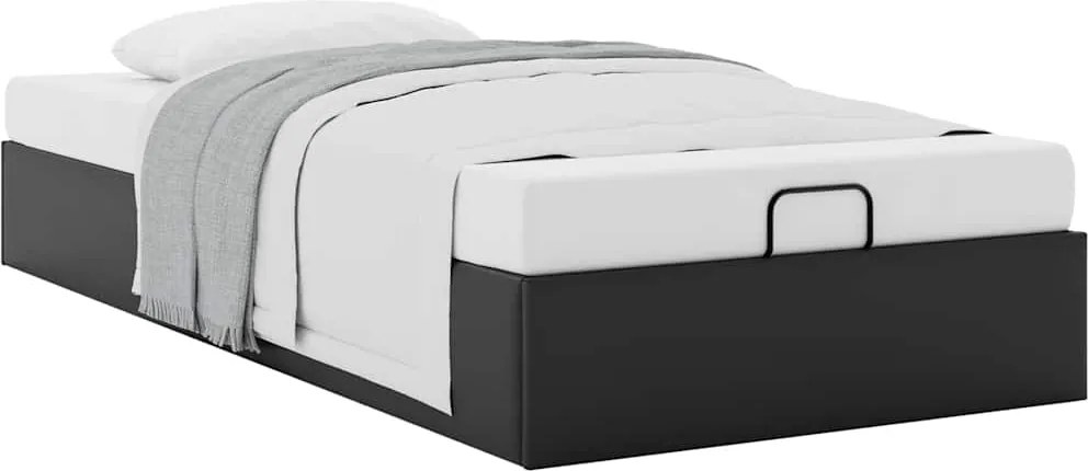 Osmanský rám postele bez matrace černá 90x190 cm umělá kůže 3310774