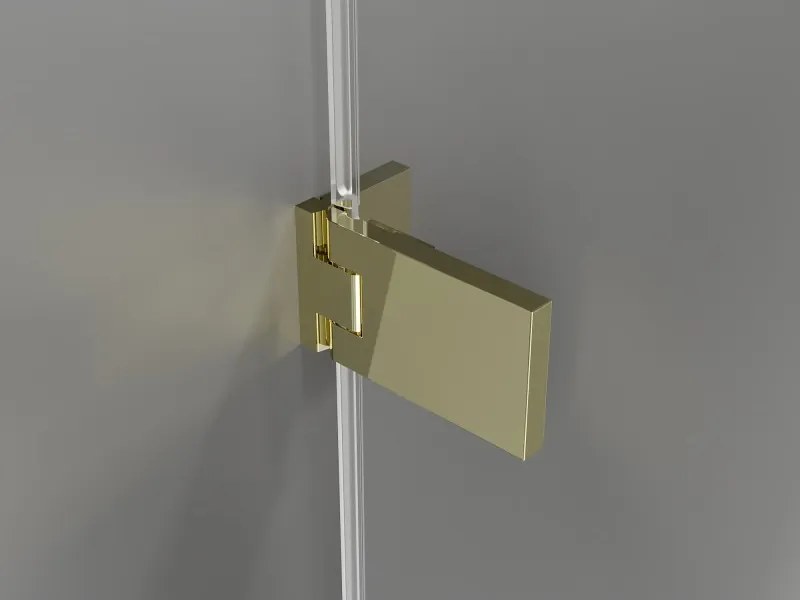 Mexen Lunar-F L, sprchový kout pravý 90 x 70 cm, 8mm čiré sklo, zlatý profil, 836L-090-070-50-00-P