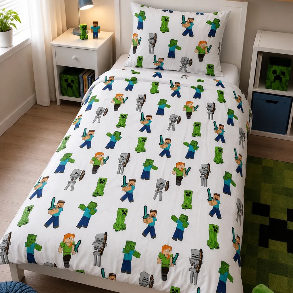 Dětské povlečení Minecraft Pixelový Svět