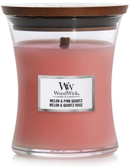 Vonná svíčka WoodWick - Melon &amp; Pink Quartz 275g/55 - 65 hod