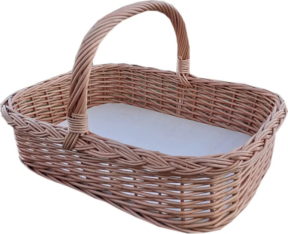 HRADIL velký proutěný podnos 53 x 39 cm Rozměry koše: 55 x 39 x v.po ucho 33 cm,bez 18