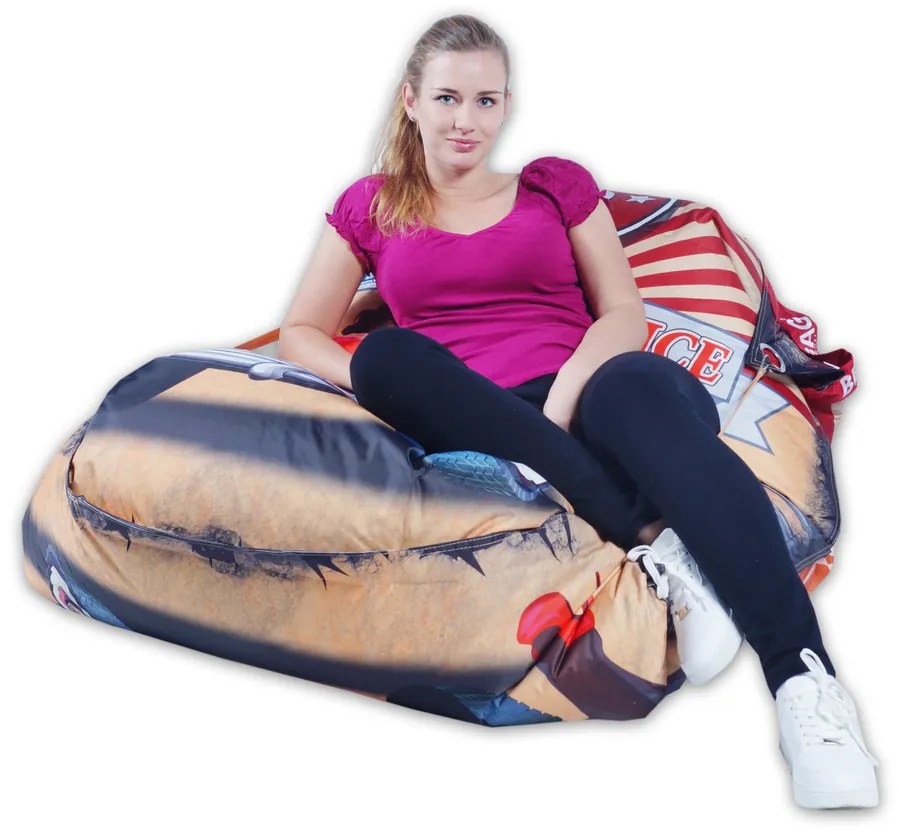 BeanBag Designový sedací vak 189x140 retro