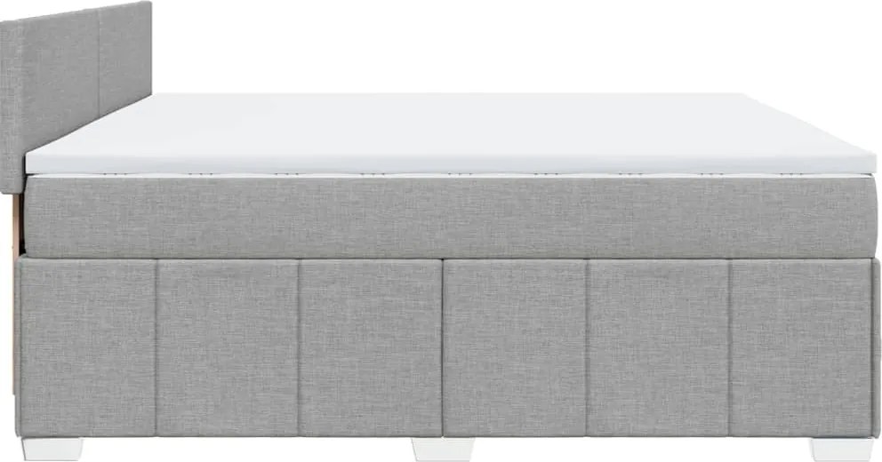 Box spring postel s matrací světle šedá 180 x 200 cm textil 3289440