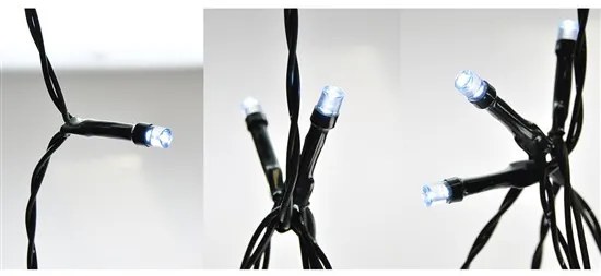 SOLIGHT LED vánoční řetěz, 3m, 20 LED, 3 x AA, bílé světlo, zelený kabel