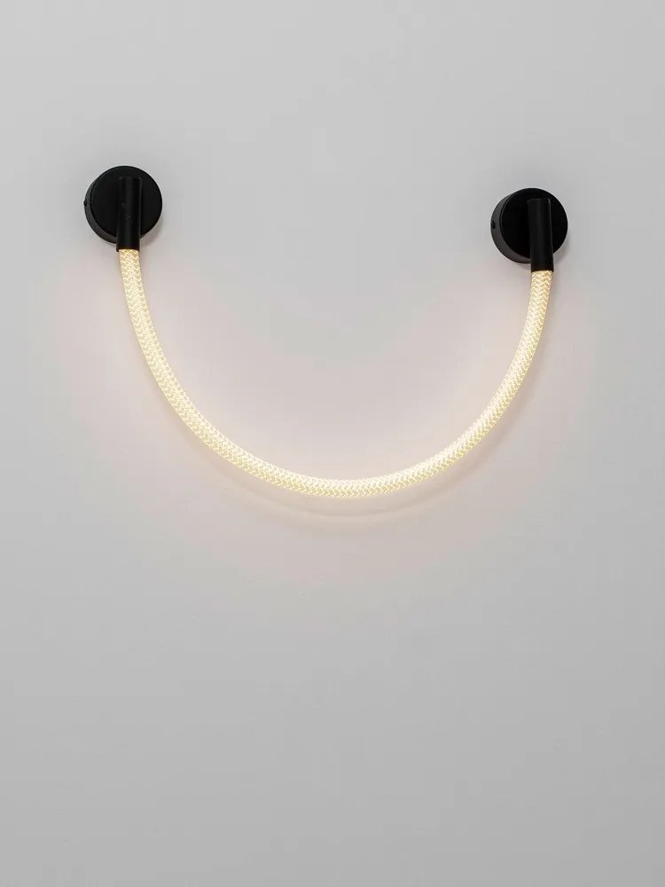Bílé/matně černé ocelové LED nástěnné svítidlo Ilane – Nova Luce