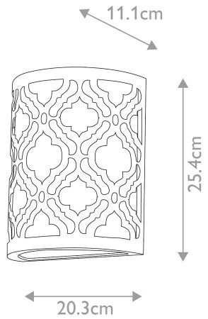 Gilded Nola GN-ARABELLA1 - Nástěnné svítidlo ARABELLA 1xE27/60W/230V