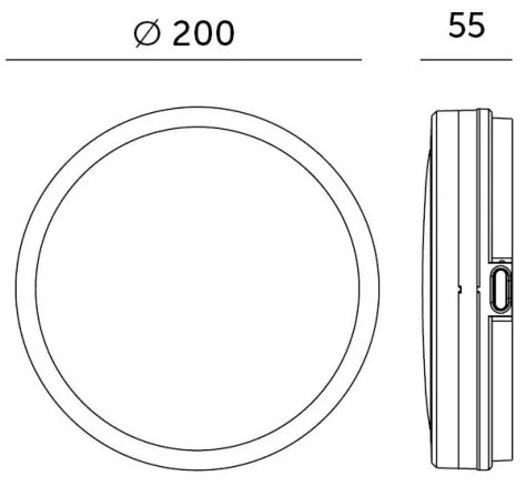 LED Koupelnové stropní svítidlo se senzorem LED/12W/230V pr. 20 cm bílá + DO