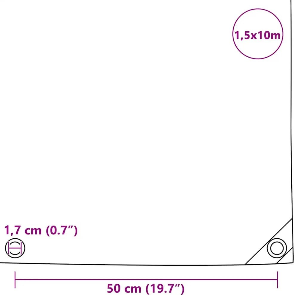 Plachta 650 g/m² 1,5 x 10 m bílá 144909