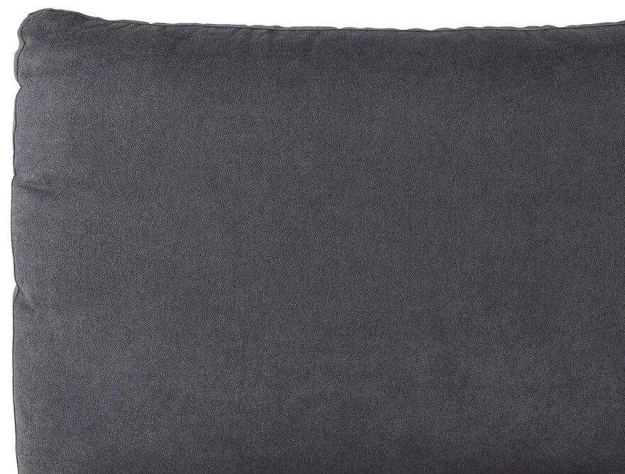 Manželská postel 180 cm MELIA (polyester) (tmavě šedá) (s roštem). 1023473