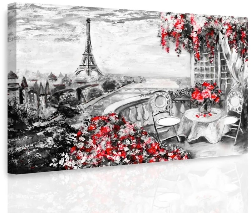 Malvis ® Obraz Paříž v červené Velikost: 150x100 cm