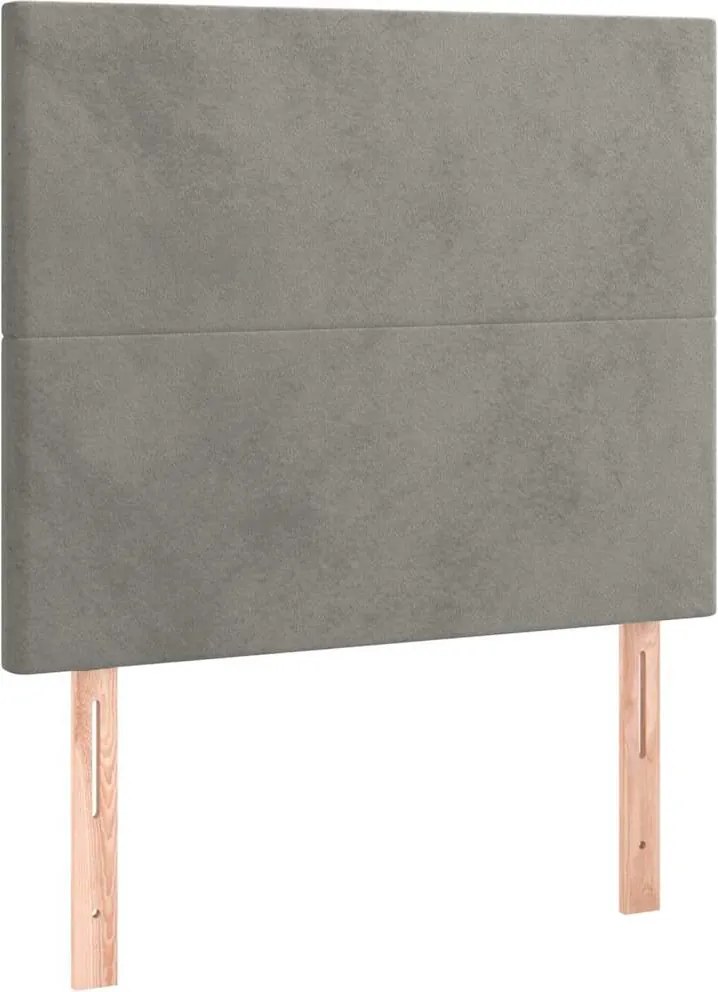 Box spring postel s matrací světle šedá 90x200 cm samet 3129069