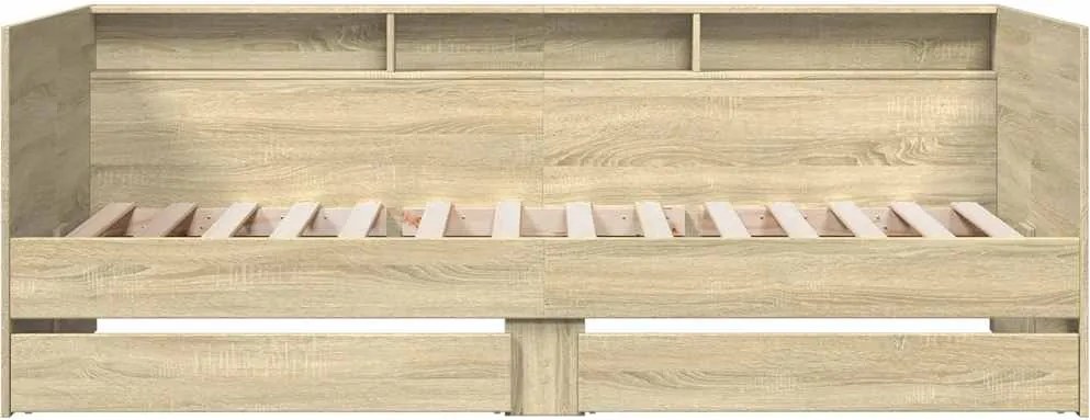 Válenda se zásuvkami bez matrace dub sonoma 100 x 200 cm 3280841