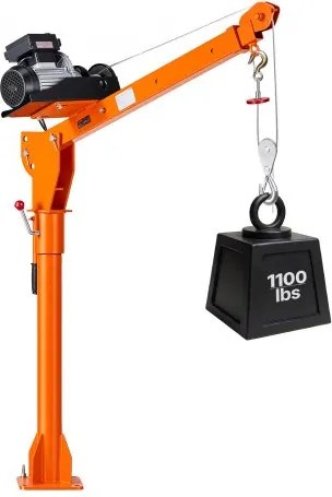Elektrický autojeřáb, Teleskopický výložník otočný o 360° VEVOR – 1660 × 210 × 1290 mm