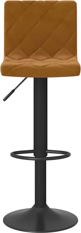 Barové židle 2 ks hnědé samet 333729