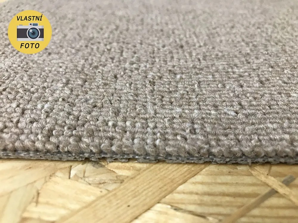 Metrážový koberec bytový Efekt AB 6100 béžový - šíře 4 m