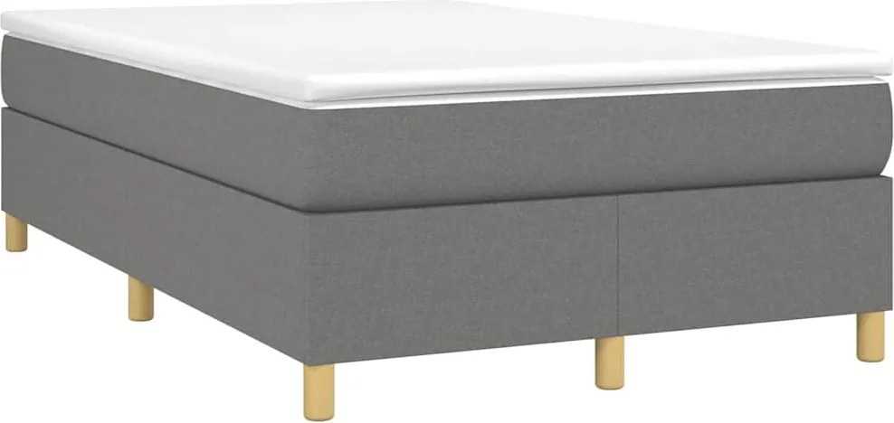 Box spring postel s matrací tmavě šedá 120x190 cm textil 3269691
