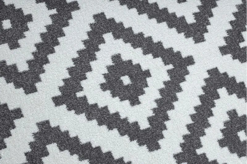 Kusový koberec SKETCH PATRICK bílý / šedý - čtverce