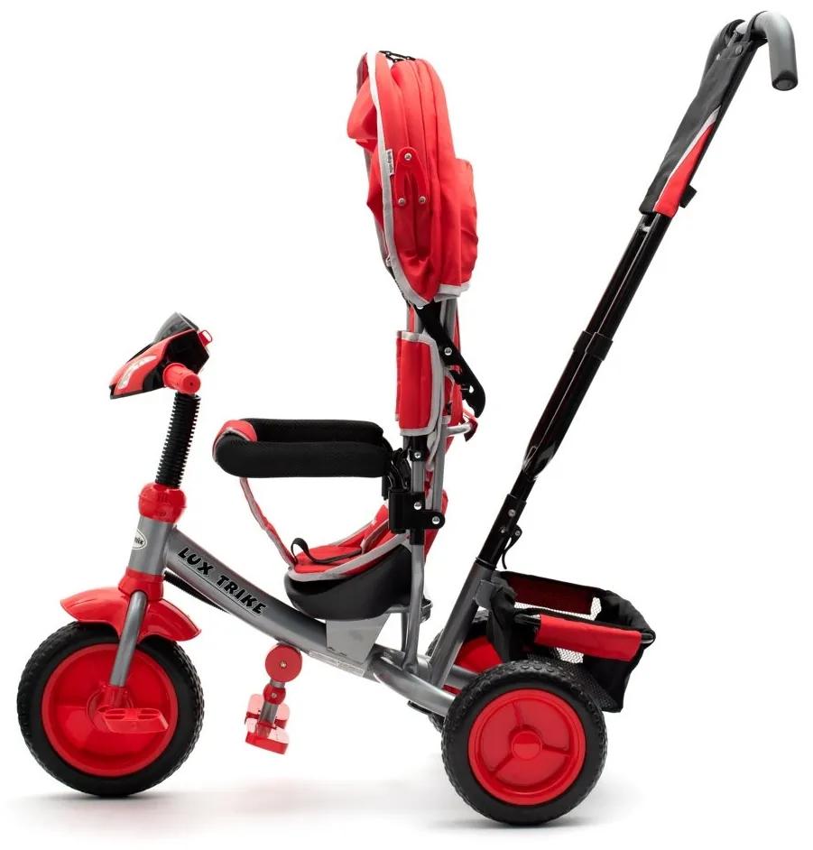 BABY MIX Dětská tříkolka s LED světly Baby Mix Lux Trike červená