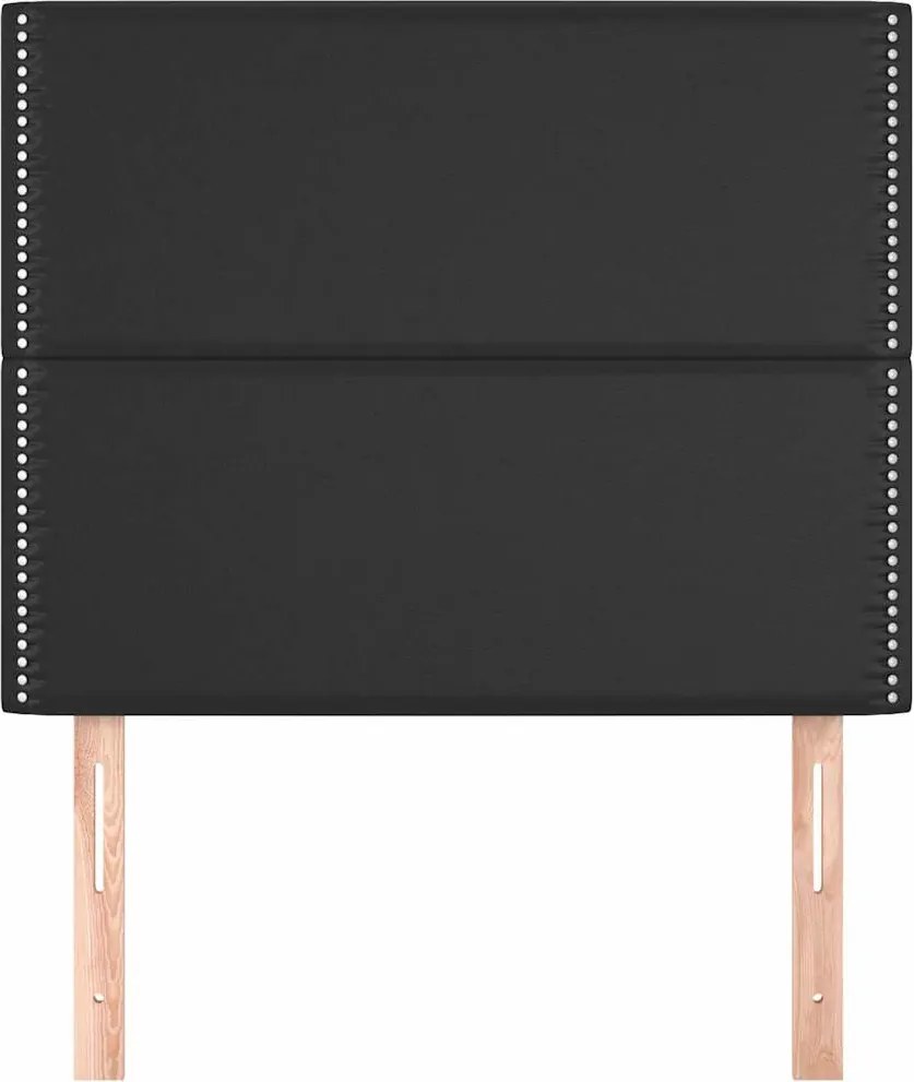 Čelo postele černé 100x5x118/128 cm umělá kůže 3116276