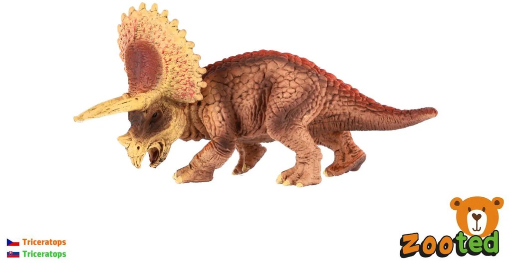 Triceratops malý dinosaurus zooted plast 14cm