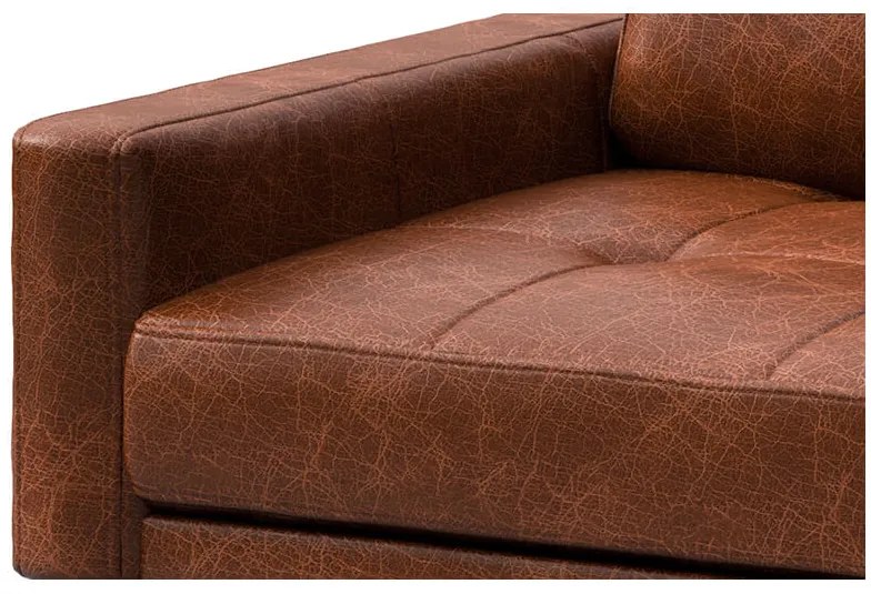 Rohová pohovka musso tufted 248 cm cognac pravá MUZZA