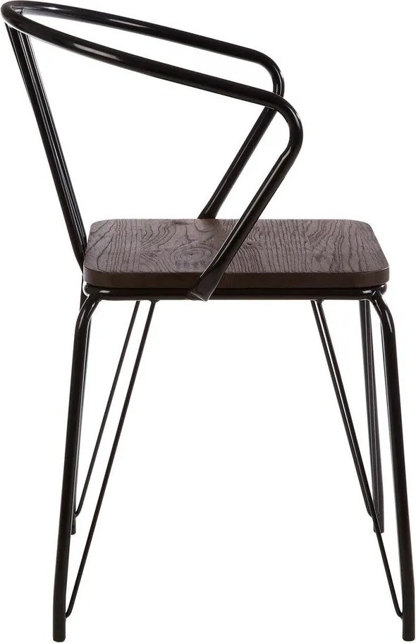 Černá/v přírodní barvě jídelní židle z jilmového dřeva District – Premier Housewares