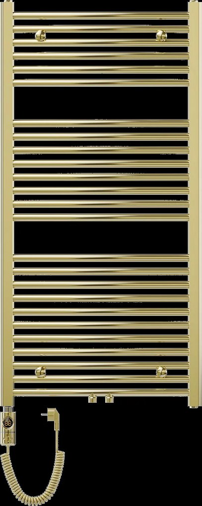 Mexen Ares, elektrické topné těleso 1200x600 mm + topná tyč 600 W, zlatá lesklá, W102-1200-600-2600-50