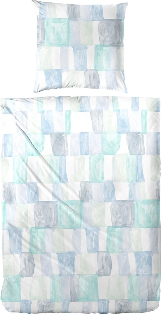 XXXLutz POVLEČENÍ, perkál, modrá, tmavě žlutá, 135/200 cm - Online Only povlečení - 005695008301