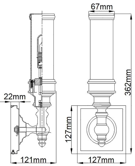 Elstead FE-PAYN-OR1-BATH - LED Koupelnové svítidlo PAYNE 1xG9/3W/230V IP44