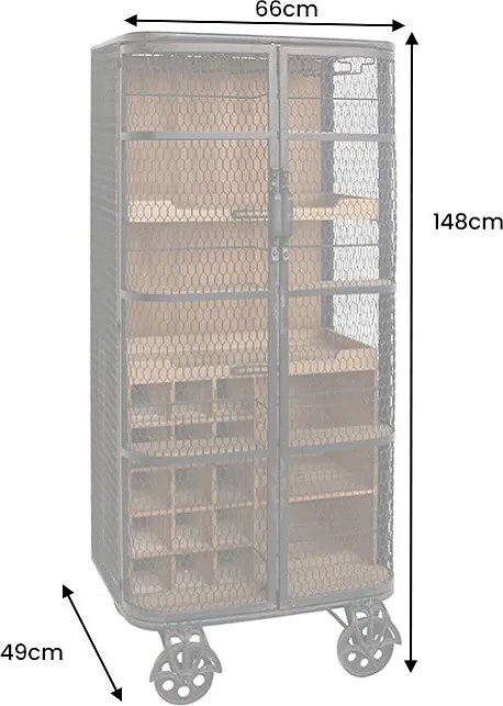 Designová barová skříňka Quetzal 148 cm borovice