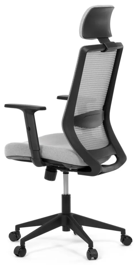 Kancelářská ergonomická židle SENA — síť / látka, černá / šedá