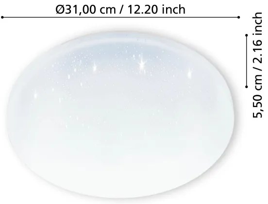 Eglo 900363 - LED Koupelnové stropní svítidlo FRANIA LED/18W/230V IP44