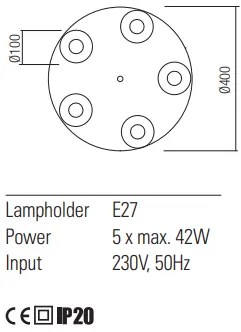 Redo Závěsné svítidlo IWI ø 40 cm Barva: Černá