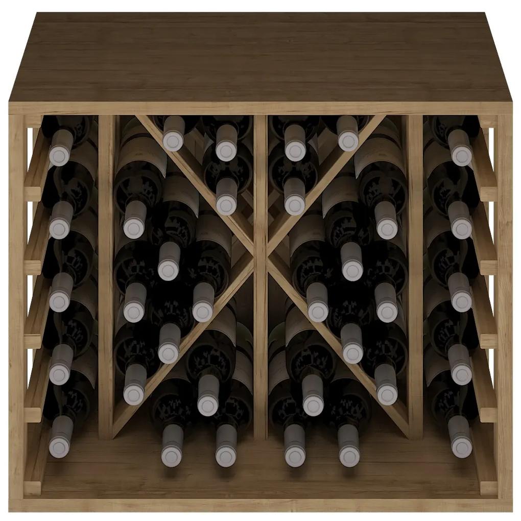 Expovinalia Regál na víno TORAL III Materiál a odstín: Borovice s černým nátěrem