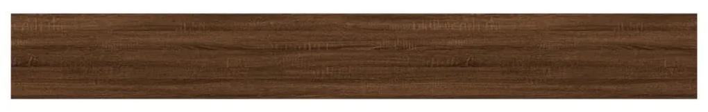 vidaXL Nástěnné police 4 ks hnědý dub 80x10x1,5 cm kompozitní dřevo [838259]