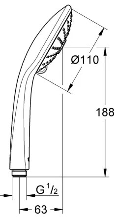 GROHE 27221000 - Ruční sprcha TEMPESTA COSMOPOLITAN 100 3 proudy lesklý chrom