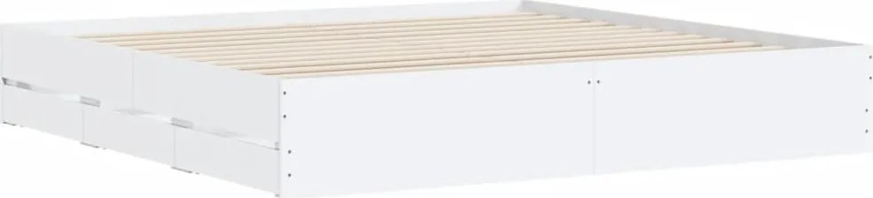 vidaXL Rám postele se zásuvkami 180 x 200 cm kompozitní dřevo [3207252] Barva: Betonová šedá