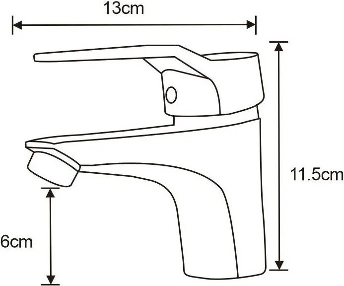 Mexen Caro umyvadlová baterie, černá, 746600-70