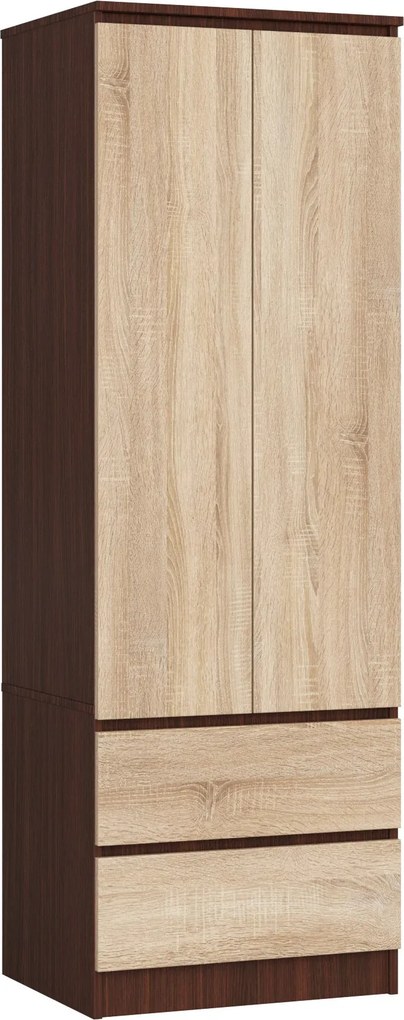 Šatní skříň Star S60 2D2SZ wenge/dub sonoma