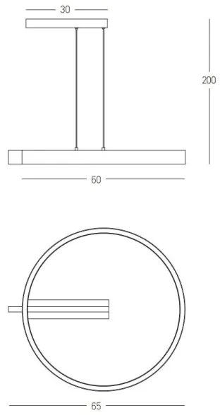 Zambelis 22011 - LED Stmívatelný lustr na lanku LED/41W/230V