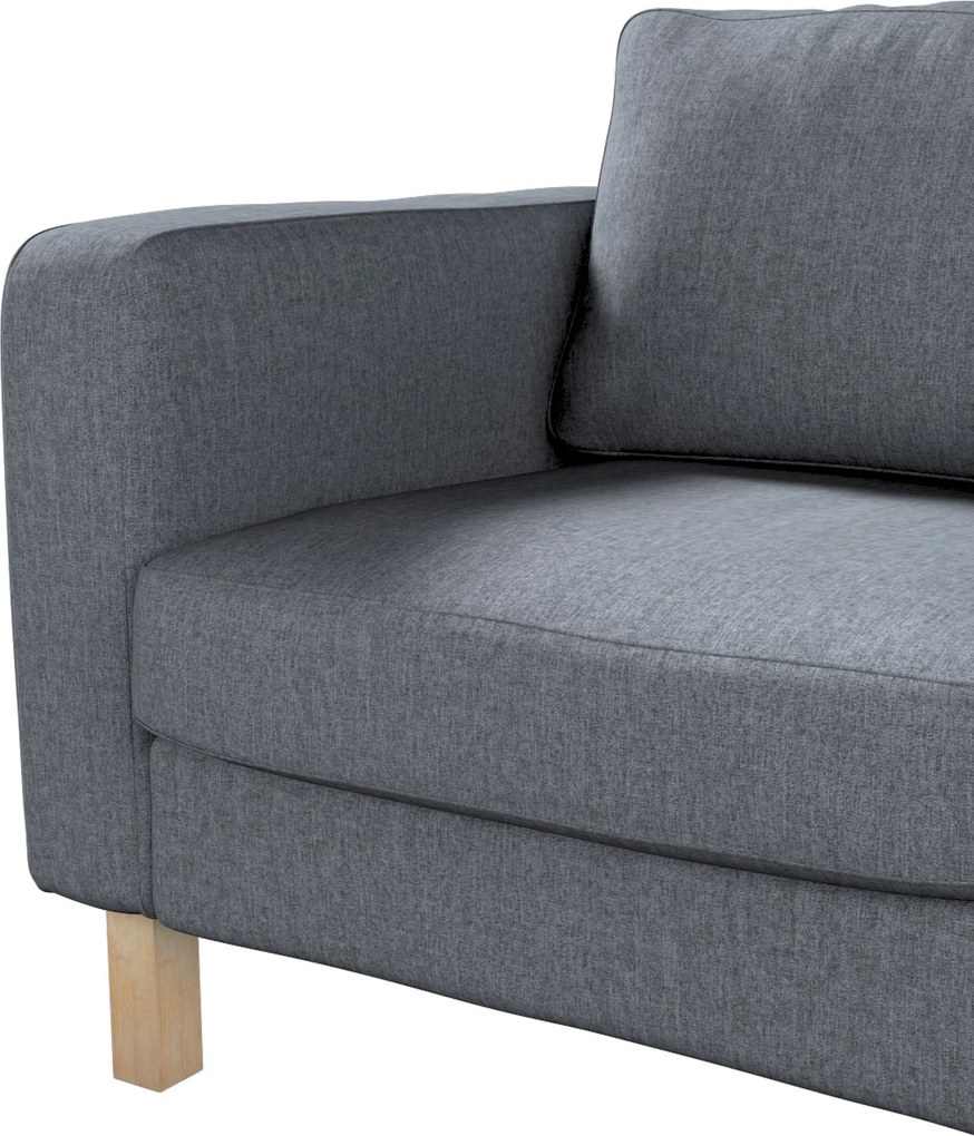 Potah na křeslo IKEA Karlstad, krátký barva šedá látka pletený vzor