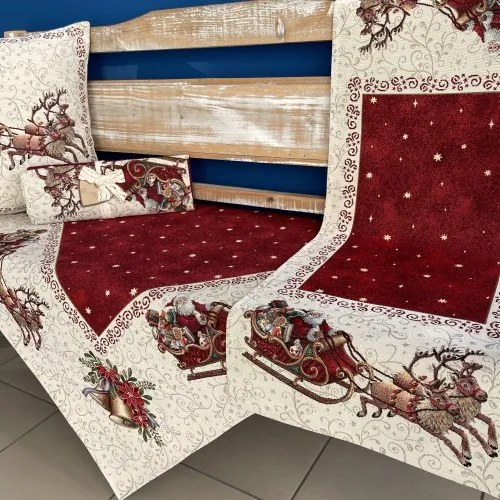 Tegatex Gobelínový ubrus - Santa Claus na saních Velikost: 40*140 cm