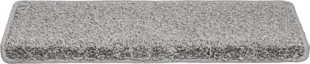 Schodové rohože 20 ks 65 x 21 x 4 cm šedé s obdélníkovým okrajem 3365851