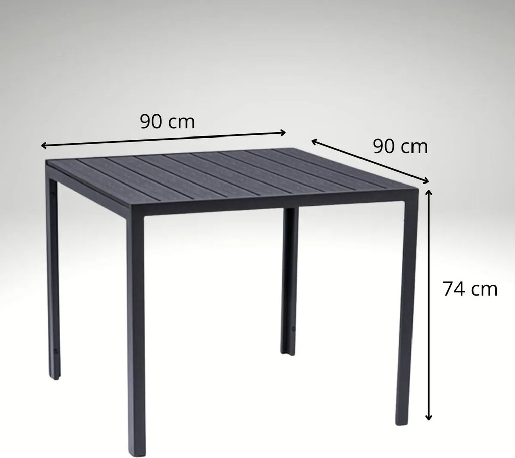 Vikio Venkovní malý zahradní set 90x90 pro 4 osoby DK301 antracit