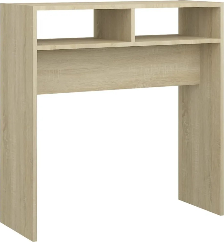vidaXL Konzolový stolek 78 x 30 x 80 cm dřevotříska [808301] Barva: Betonová šedá