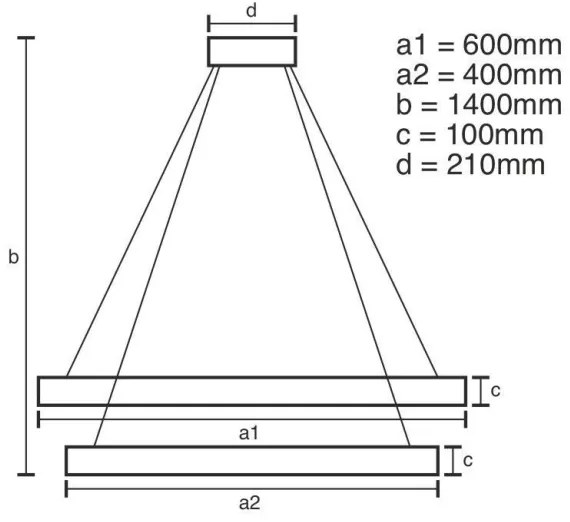 LED Stmívatelný lustr na lanku LED/65W/230V 3000-6500K chrom + dálkové ovládání