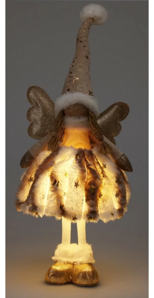 Svítící vánoční dekorace Anděl stojící, 50 cm, LED, na baterie