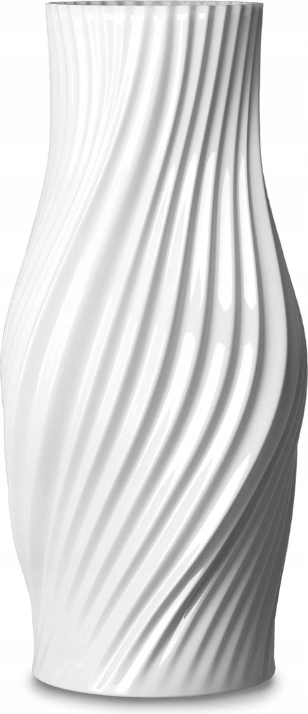 Lyngby porcelánová váza Twist na květiny 31 cm bílá