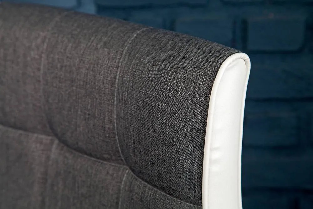 Designová barová židle Modern šedobílá