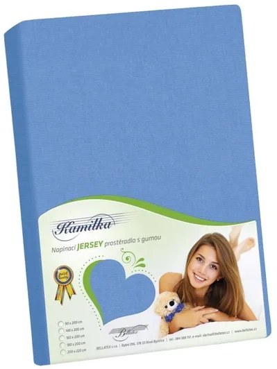 Bellatex Prostěradlo jersey modrá rozměr 90x200 cm